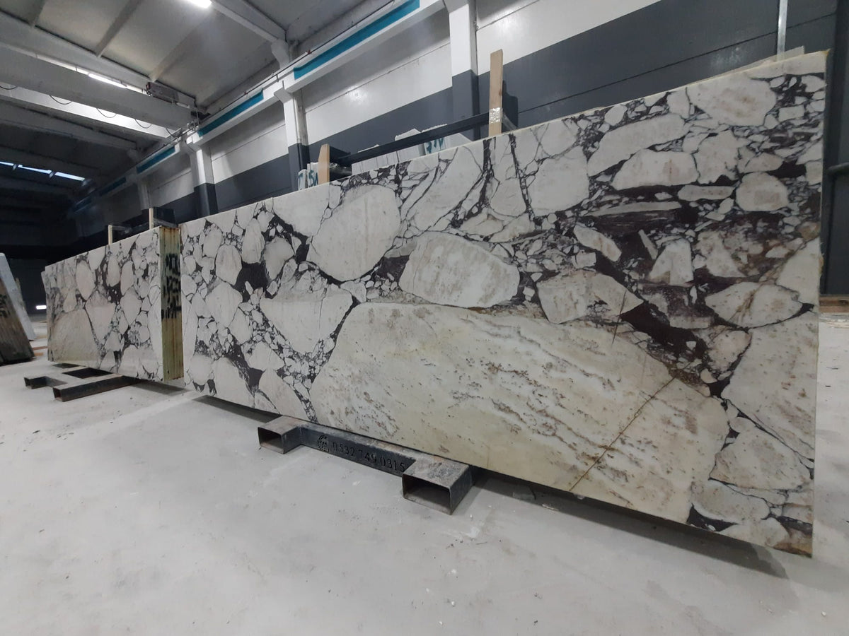 Calacatta Viola Marble Slabs for worktops, bathroom vanity units & more.