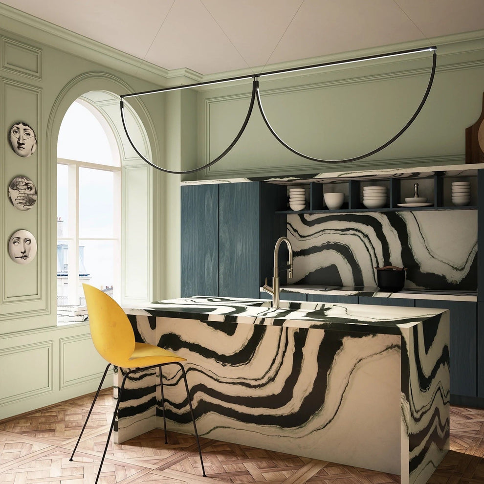 Panda White Marble Slabs for worktops, bathroom vanity units & more.