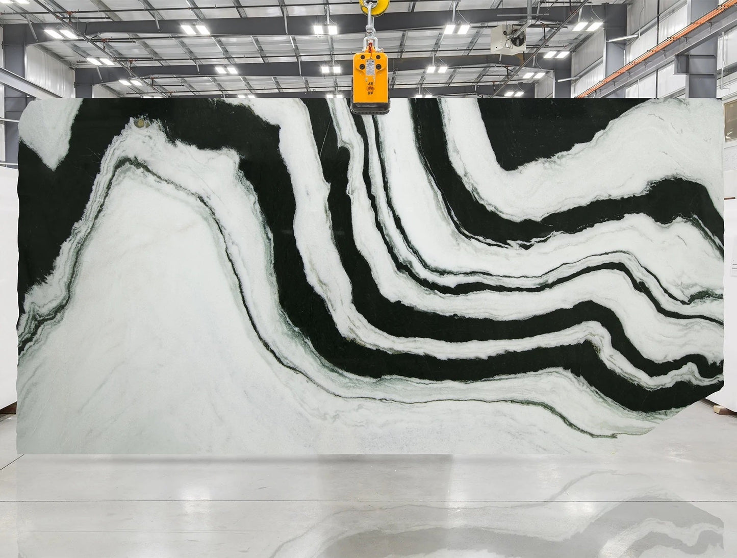 Panda White Marble Slabs for worktops, bathroom vanity units & more.