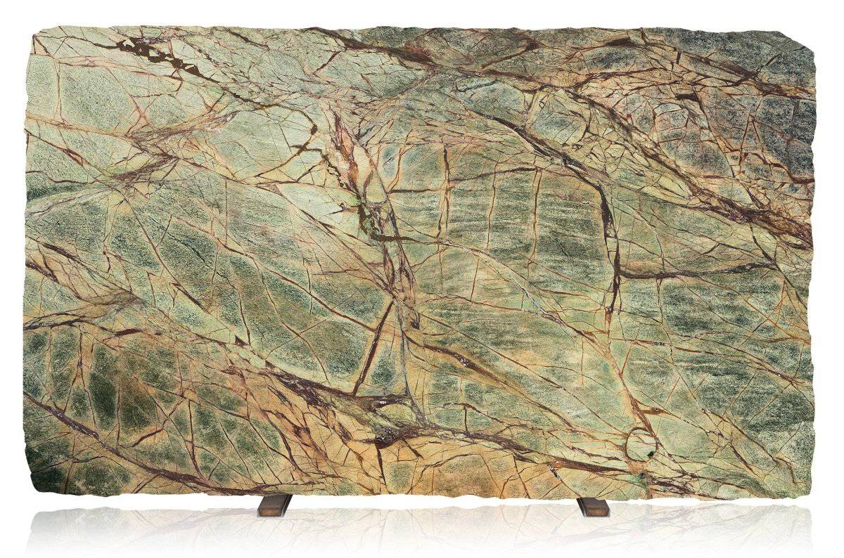 Rainforest Green Marble Slab Rain Frost Marble for worktops, bathroom ...