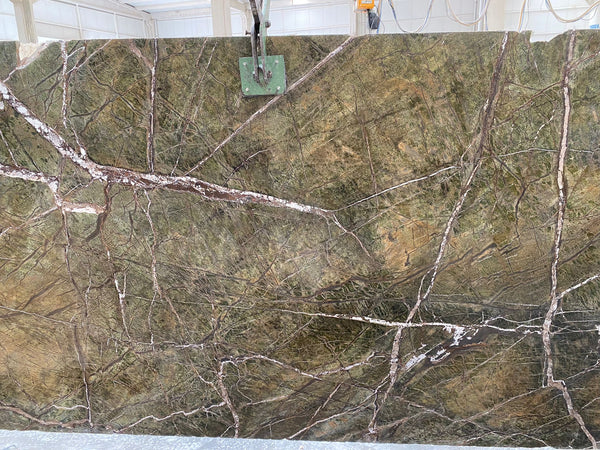 Rainforest Green Marble Slab Rain Frost Marble for worktops, bathroom ...