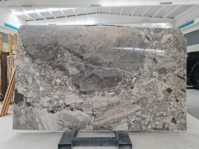 Silver Breccia Marble Slabs for Worktops & Bathroom Units